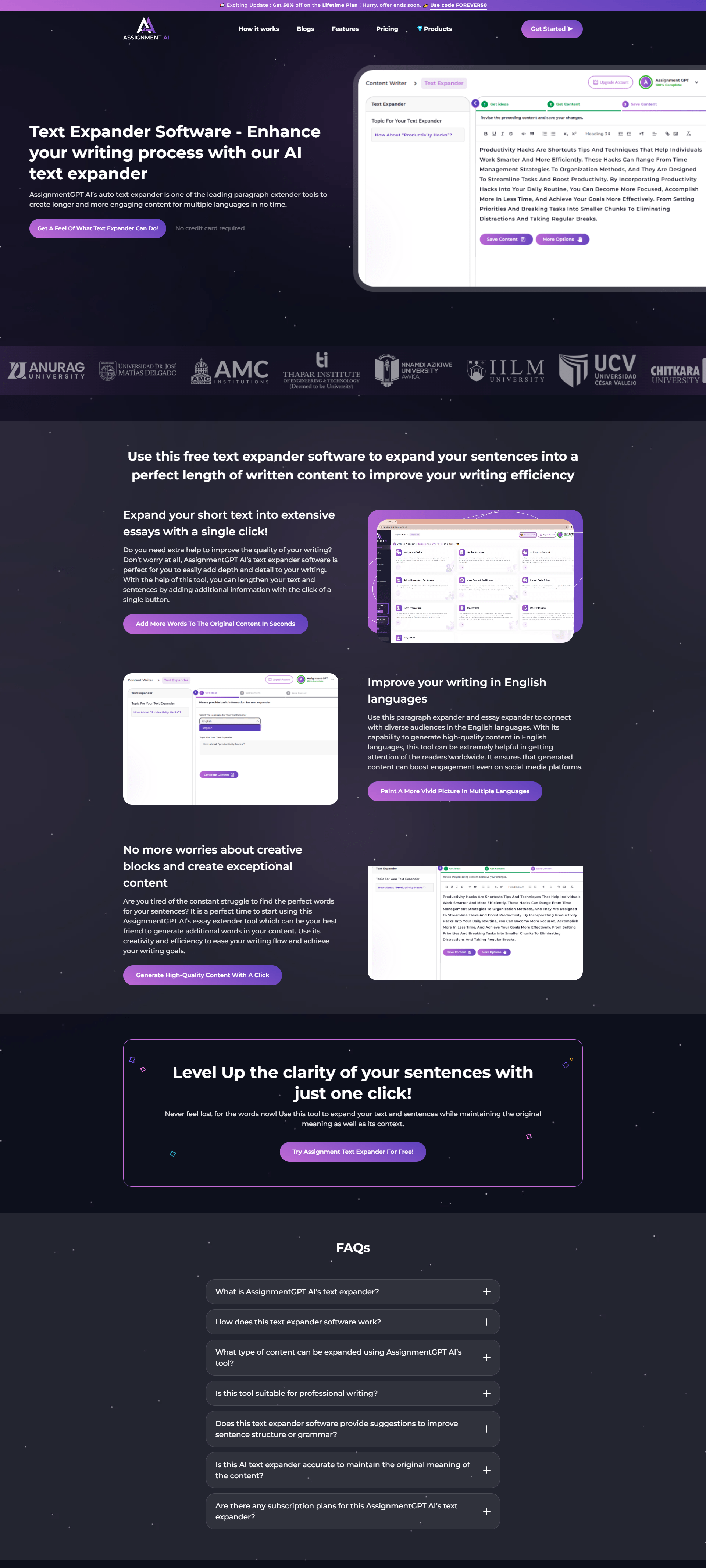 Text Expander and Sentence Expander | Assignmentgpt AI